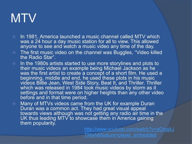 History of music videos | PPTX