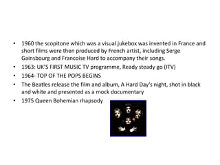 History of music videos | PPT