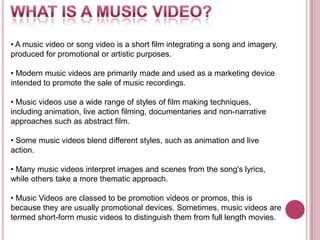 History of music videos | PPTX