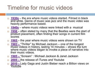 History of music videos | PPT