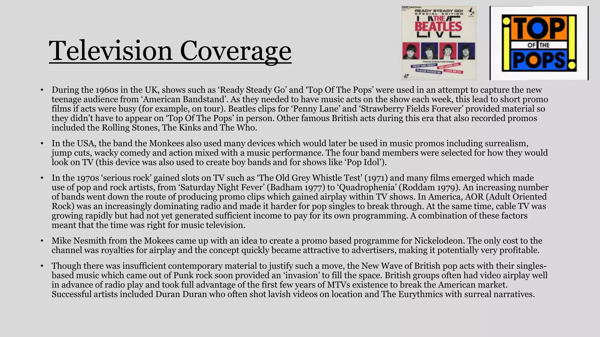 History of music videos | PPT