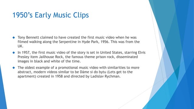 History of music videos | PPT