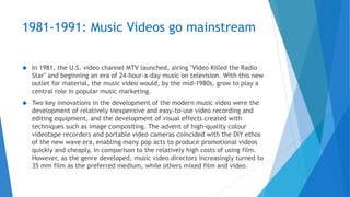 History of music videos | PPT