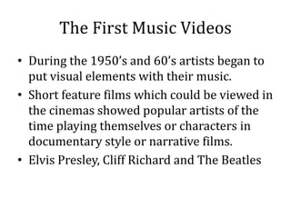 History of Music Videos