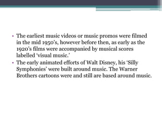 History of music videos | PPT
