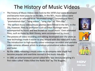 History of music videos | PPTX