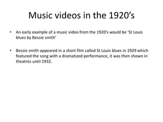 History of music videos | PPT