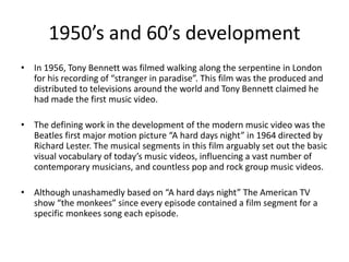 History of music videos | PPT