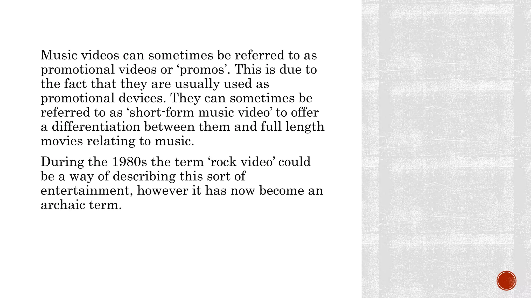 History of music videos | PPT