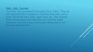 History of music videos | PPT