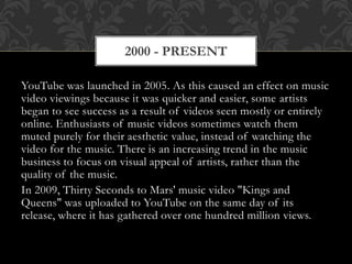 History of music videos | PPT