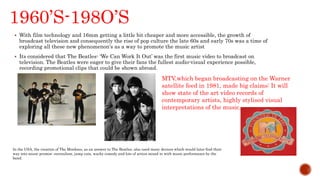 History of music videos | PPT