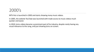 History of music videos | PPTX