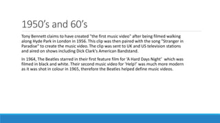 History of music videos | PPTX