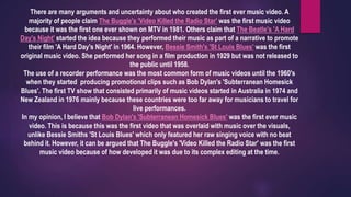 History of music videos | PPT