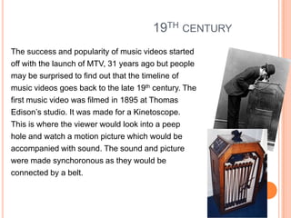 History of music videos | PPTX | History | Genres