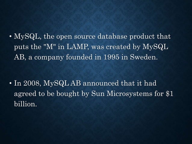 History of MySQL | PPT