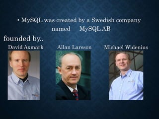 History of MySQL | PPT