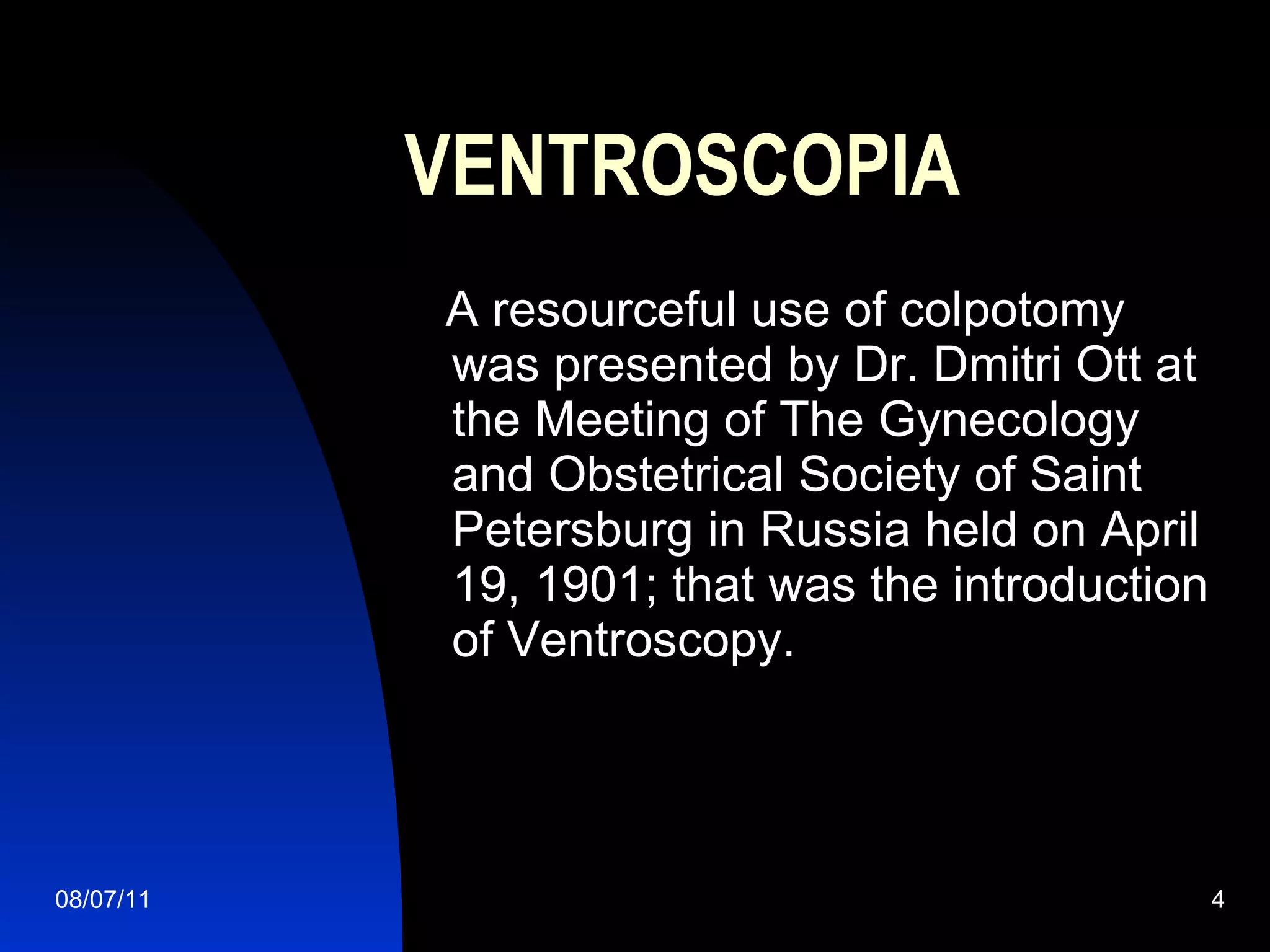History of natural orifice transvaginal endoscopic surgery | PPT
