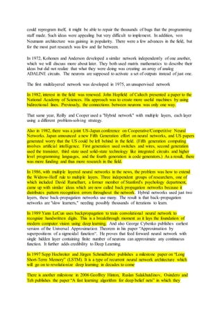 History of neural networks | DOCX