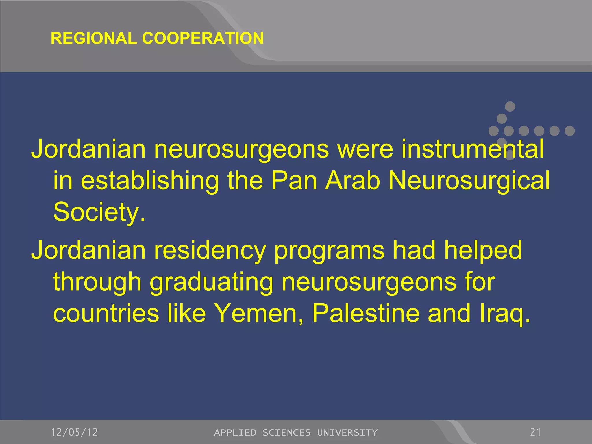 History of neurosurgery in jordan | PPT