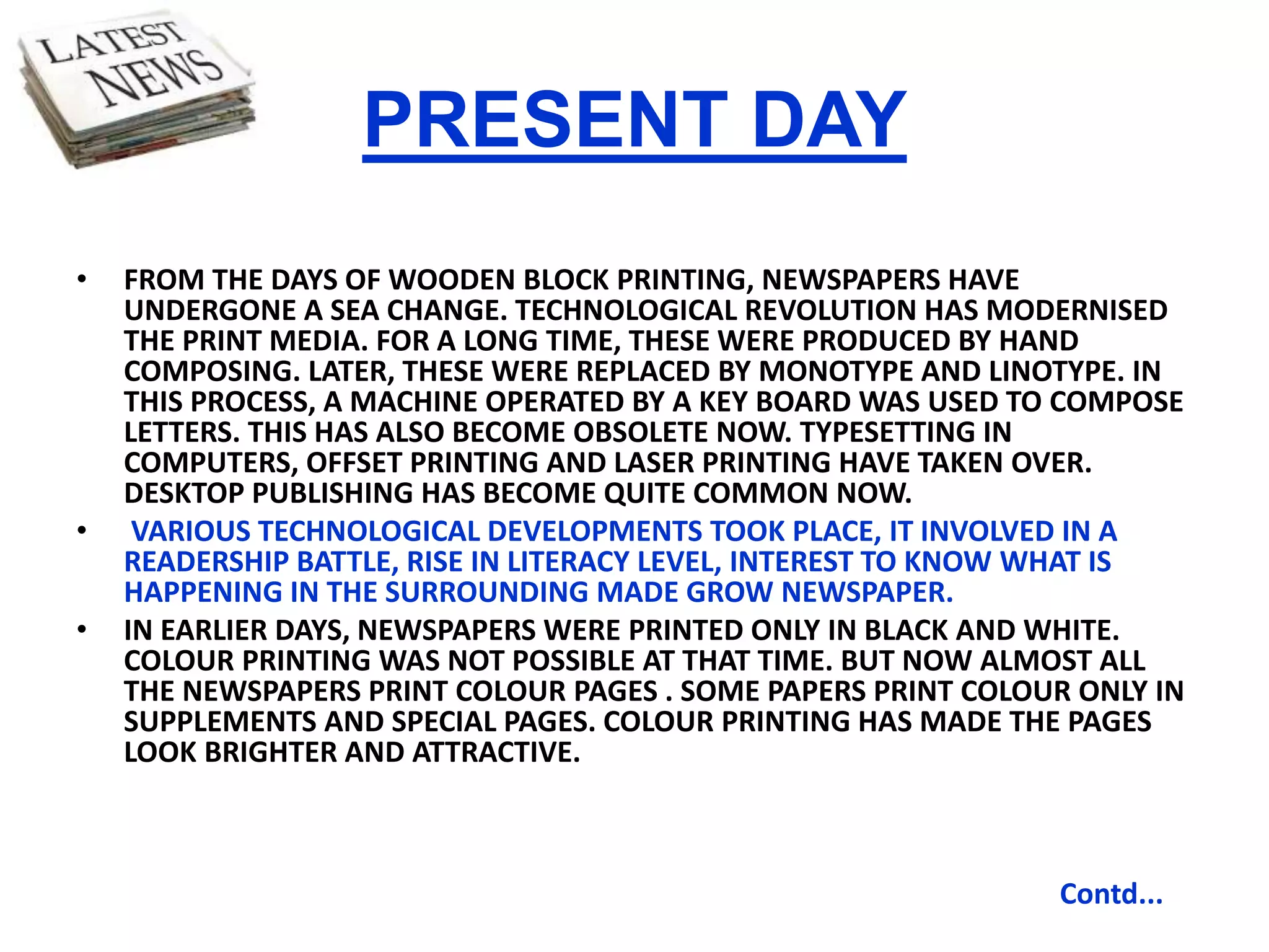 History of newspaper In India | PPTX