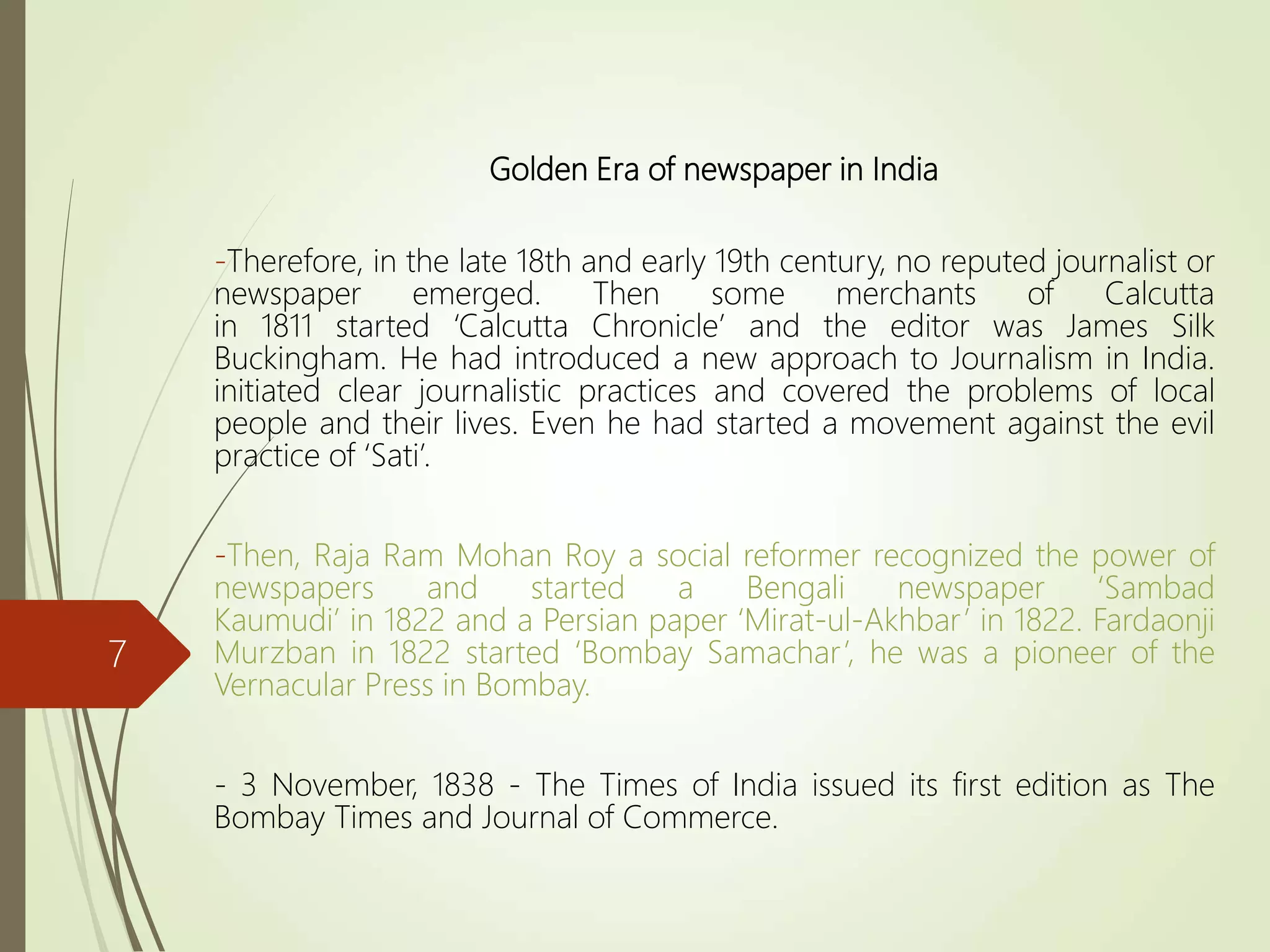 History of newspaper in india | PPT