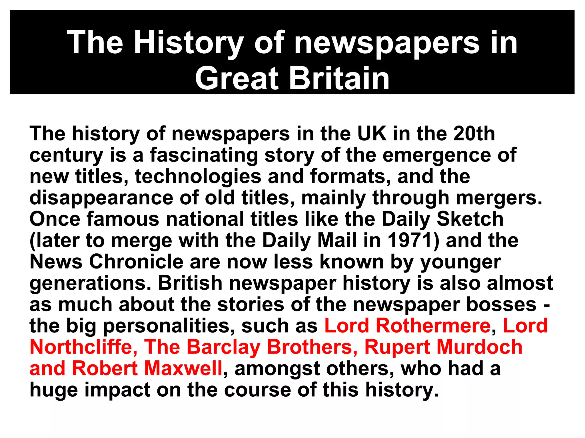 History Of Newspapers | PPT