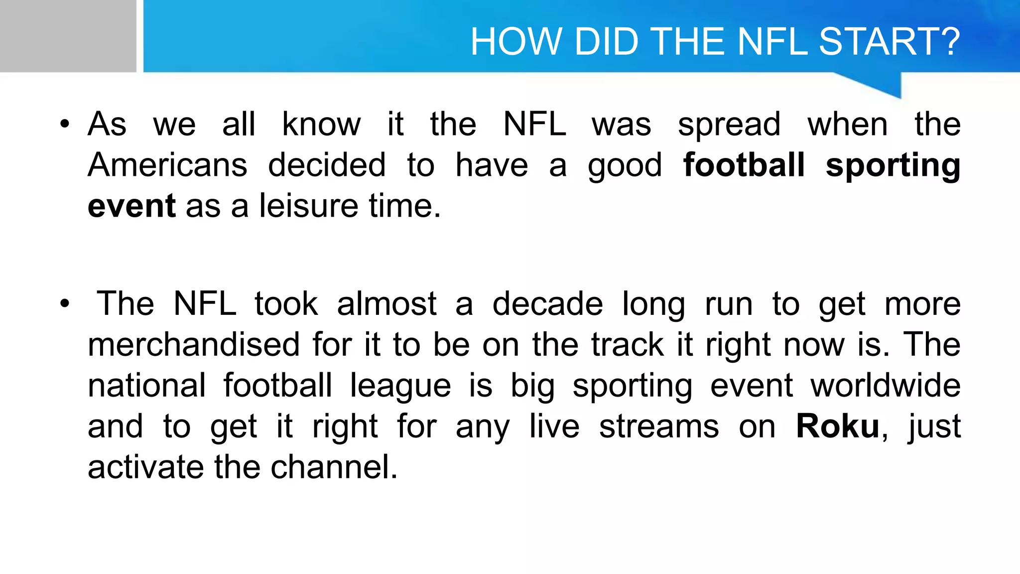 History of NFL | PPTX