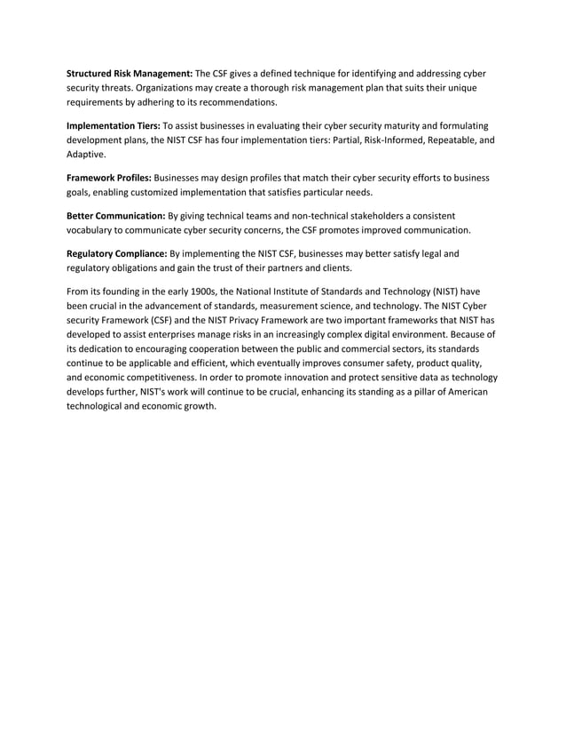 History of NIST and why it should be implemented.pdf