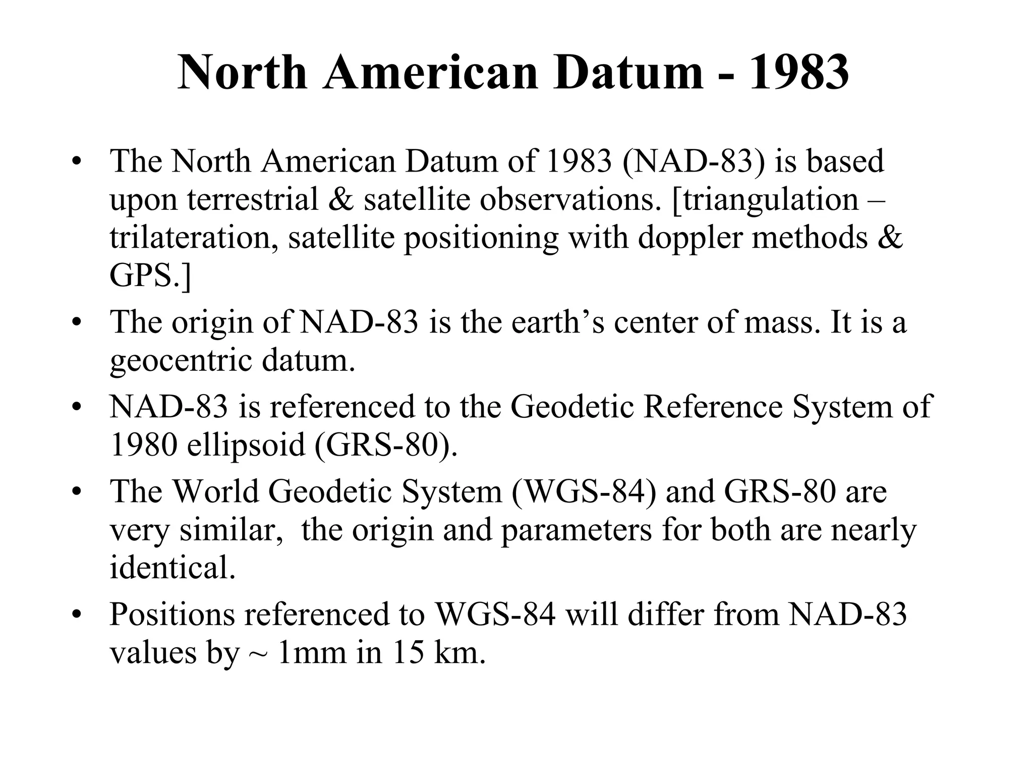 History Of North American Datums | PPT