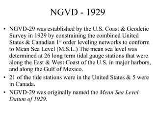 History Of North American Vertical Datums | PPT