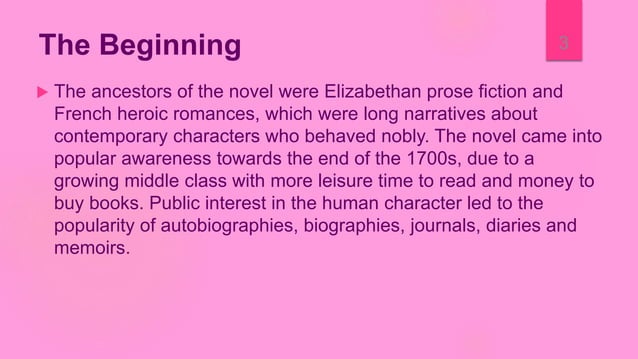 History of Novel .pptx | Fiction | Books and Literature