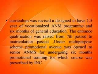 History of nursing education in india | PPTX