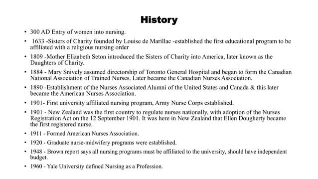 HISTORY OF NURSING PPT for First year BSC nursing students studying in RGUHS karnataka.pptx ...