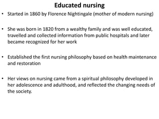 History of Nursing profession.pptx....... | PPTX | Healthcare Industry ...
