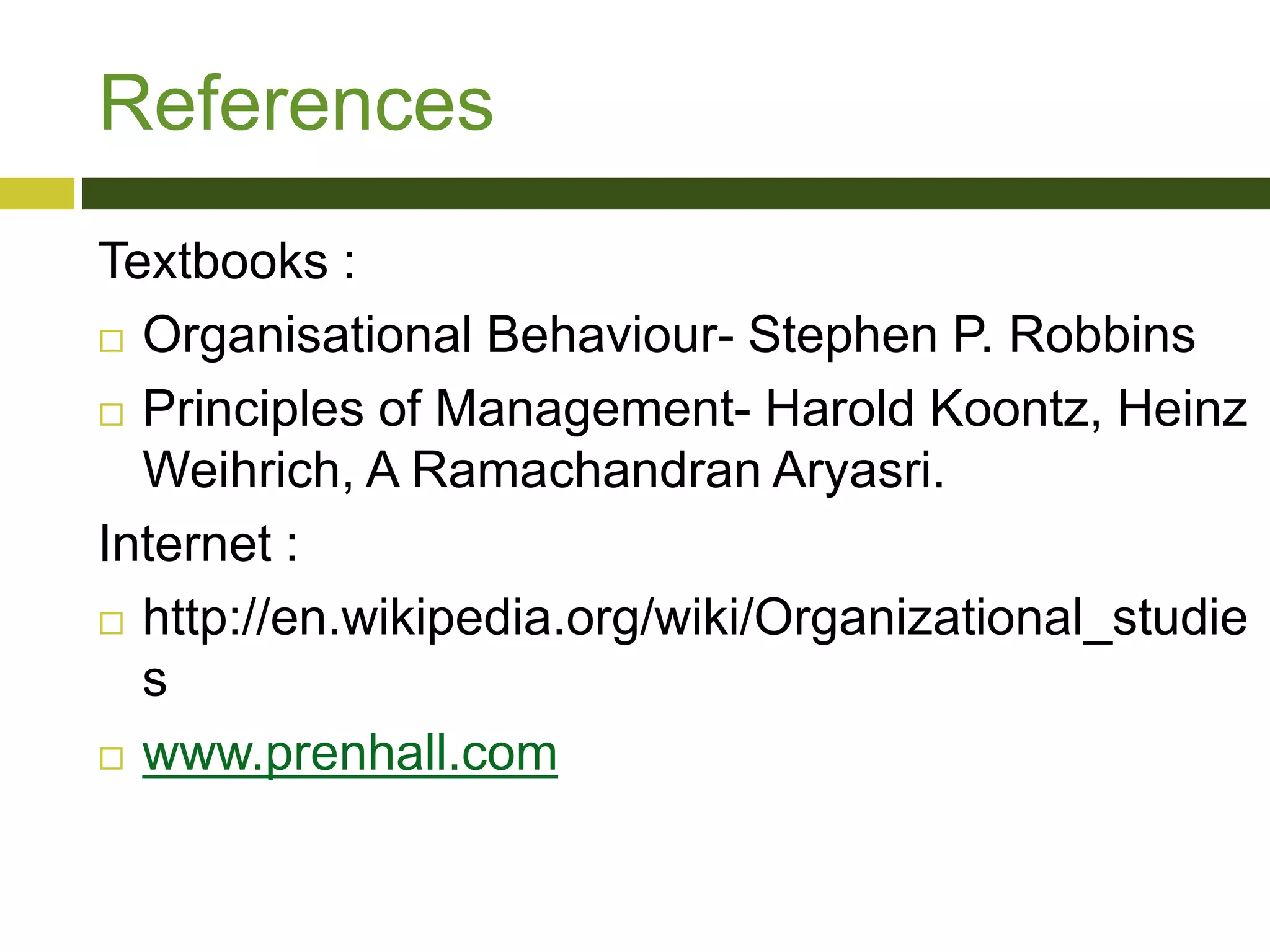 History of Organisational Behaviour | PPTX