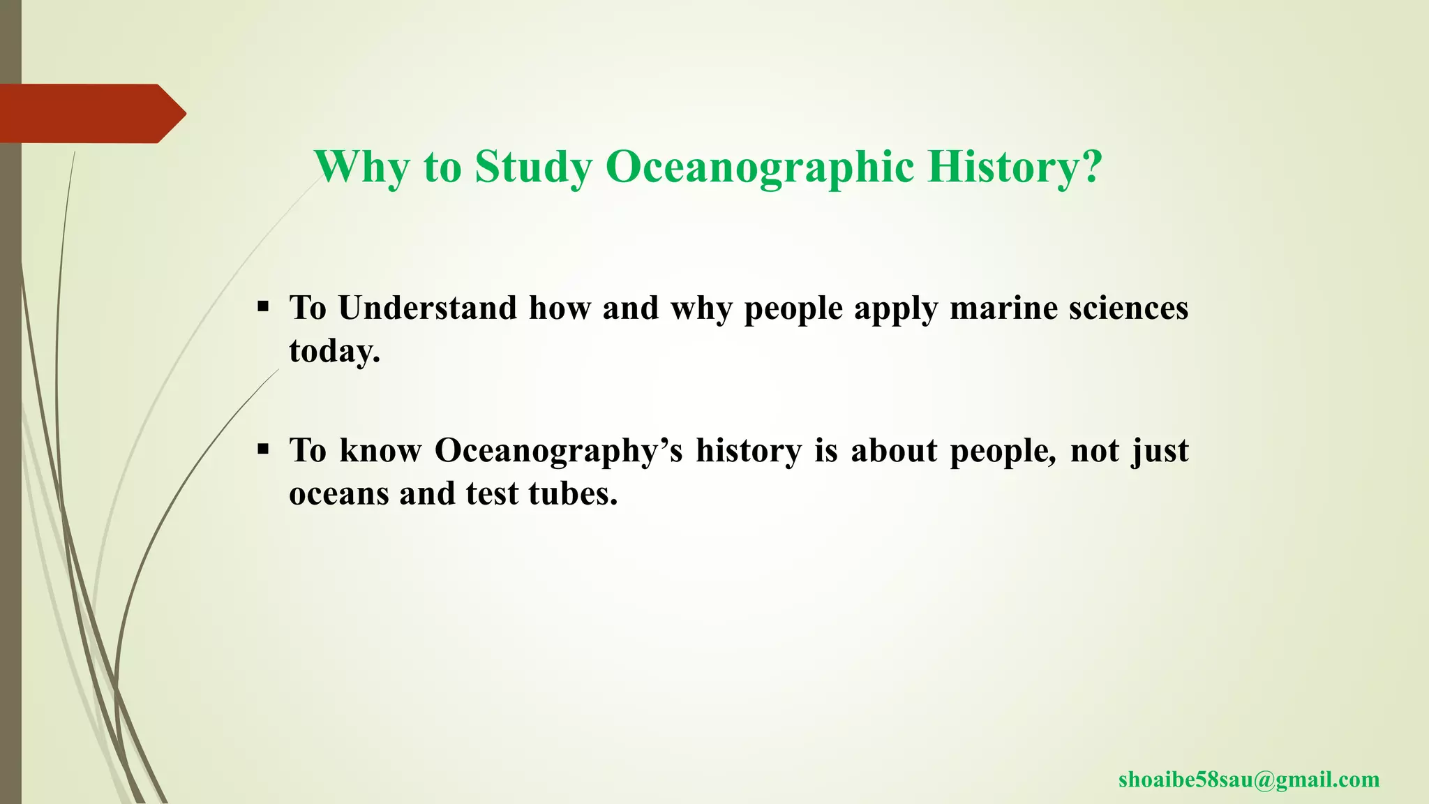History of oceanography: origin and development | PPTX