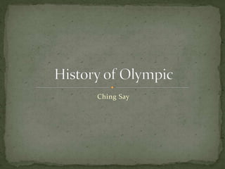 History of olympic | PPTX | Summer Olympic Sports | Olympic Sports