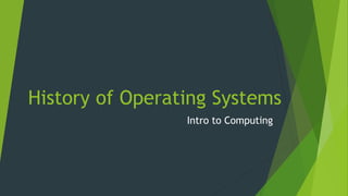 History of operating systems | PPTX