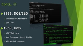 History of operating systems | PPTX