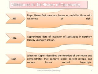 History of optometry | PPTX