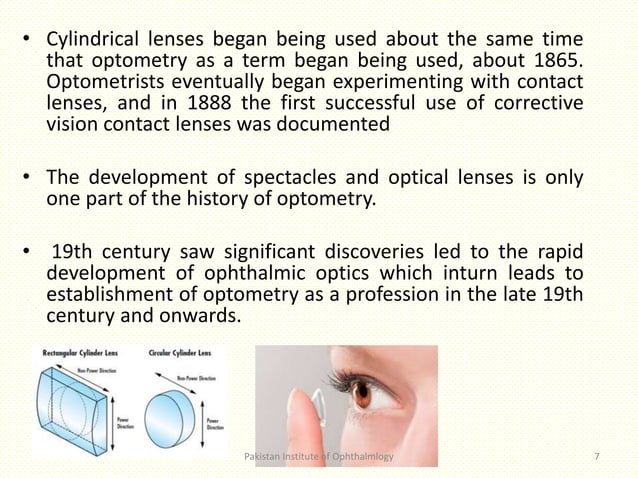 History of optometry | PPTX | Eye and Vision Conditions | Diseases and ...
