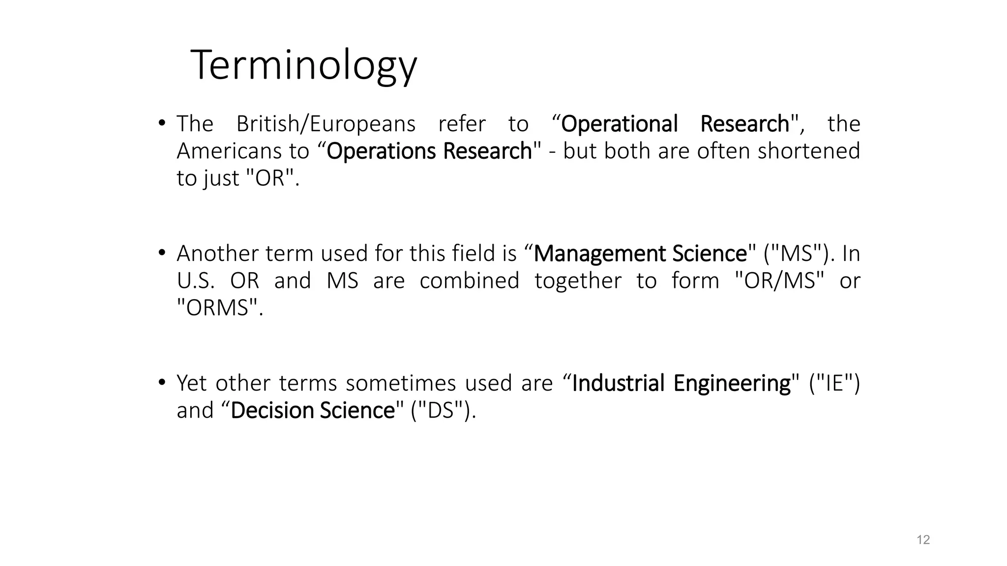History of Operations Research | PPTX