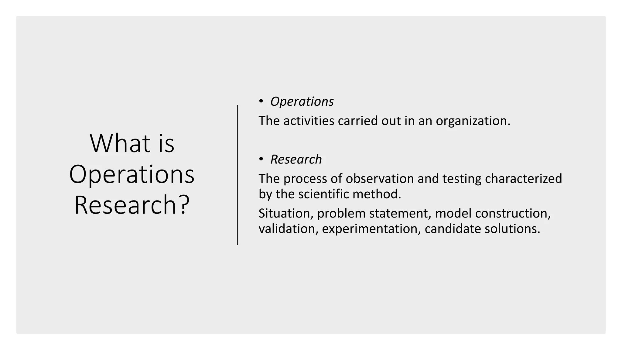 History of Operations Research | PPTX