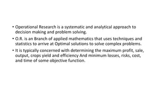 History of Operations Research | PPTX
