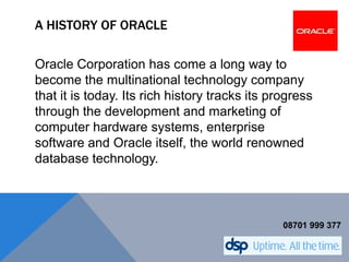 A History of Oracle Corporation | PPTX