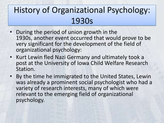 History of organizational psychology | PPTX