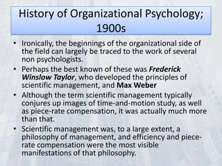 History of organizational psychology | PPTX