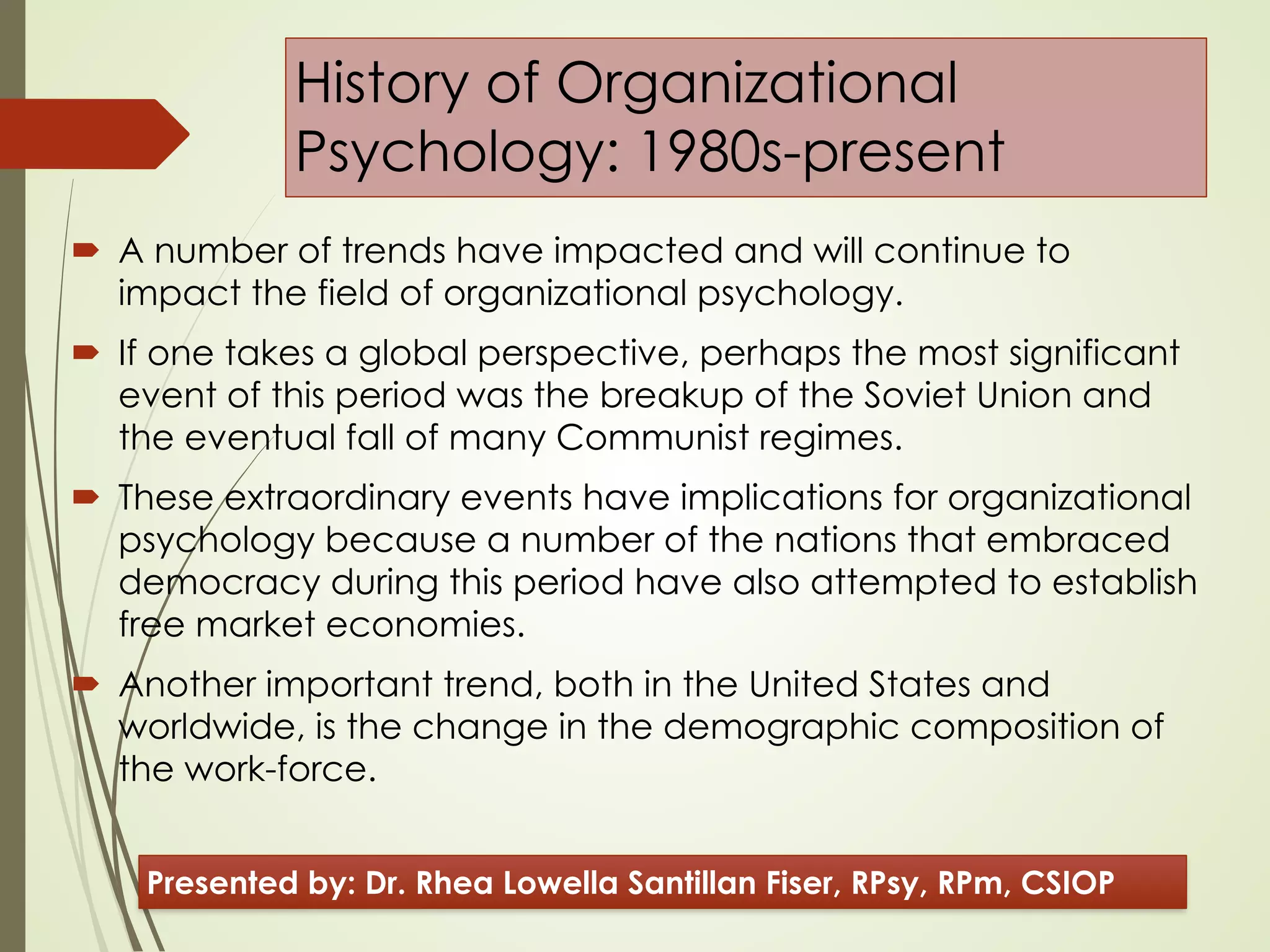 History of Industrial -Organizational Psychology | PDF